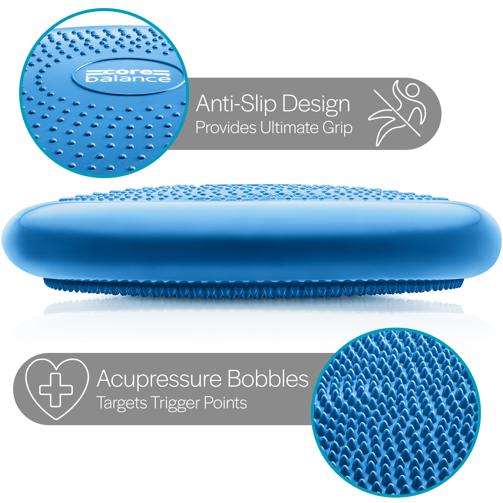 Inflatable Wobble Cushion Stability Training Air Pad Board Pump Core ...