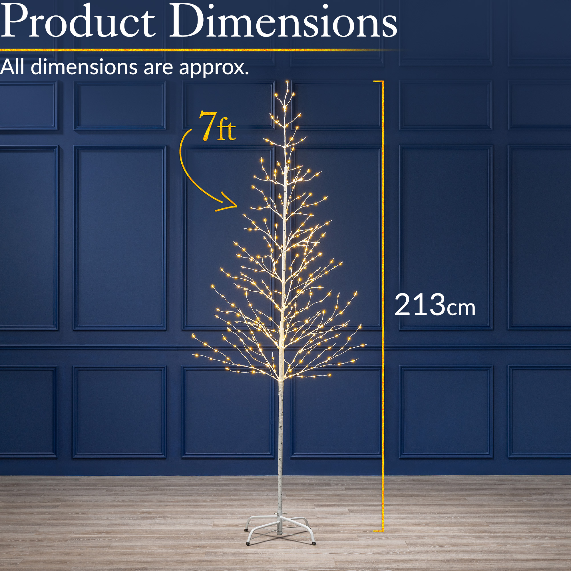 White Birch Twig Tree Micro LED Christmas Decoration Indoor Outdoor ...