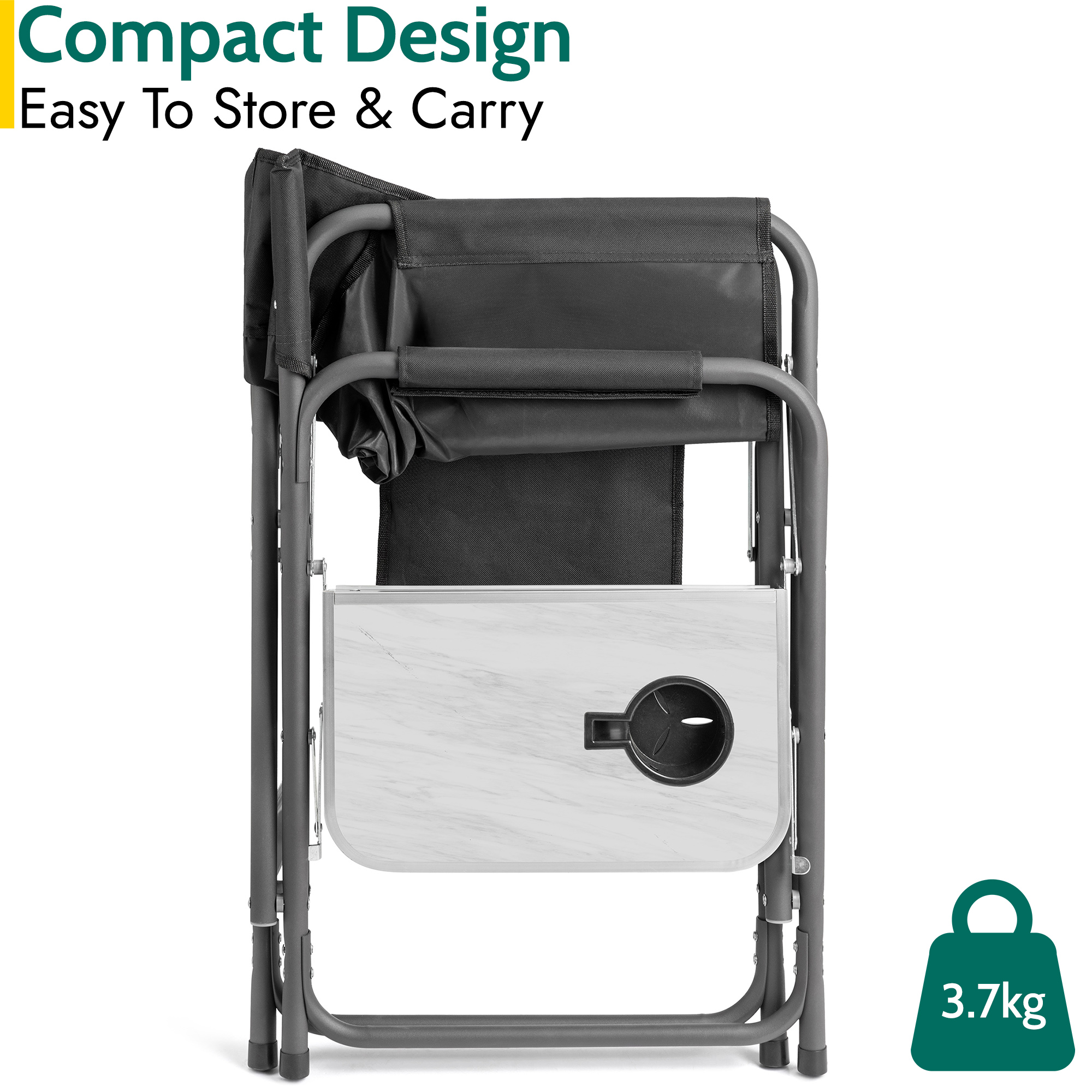 Folding Directors Chair With Side Table | eBay UK