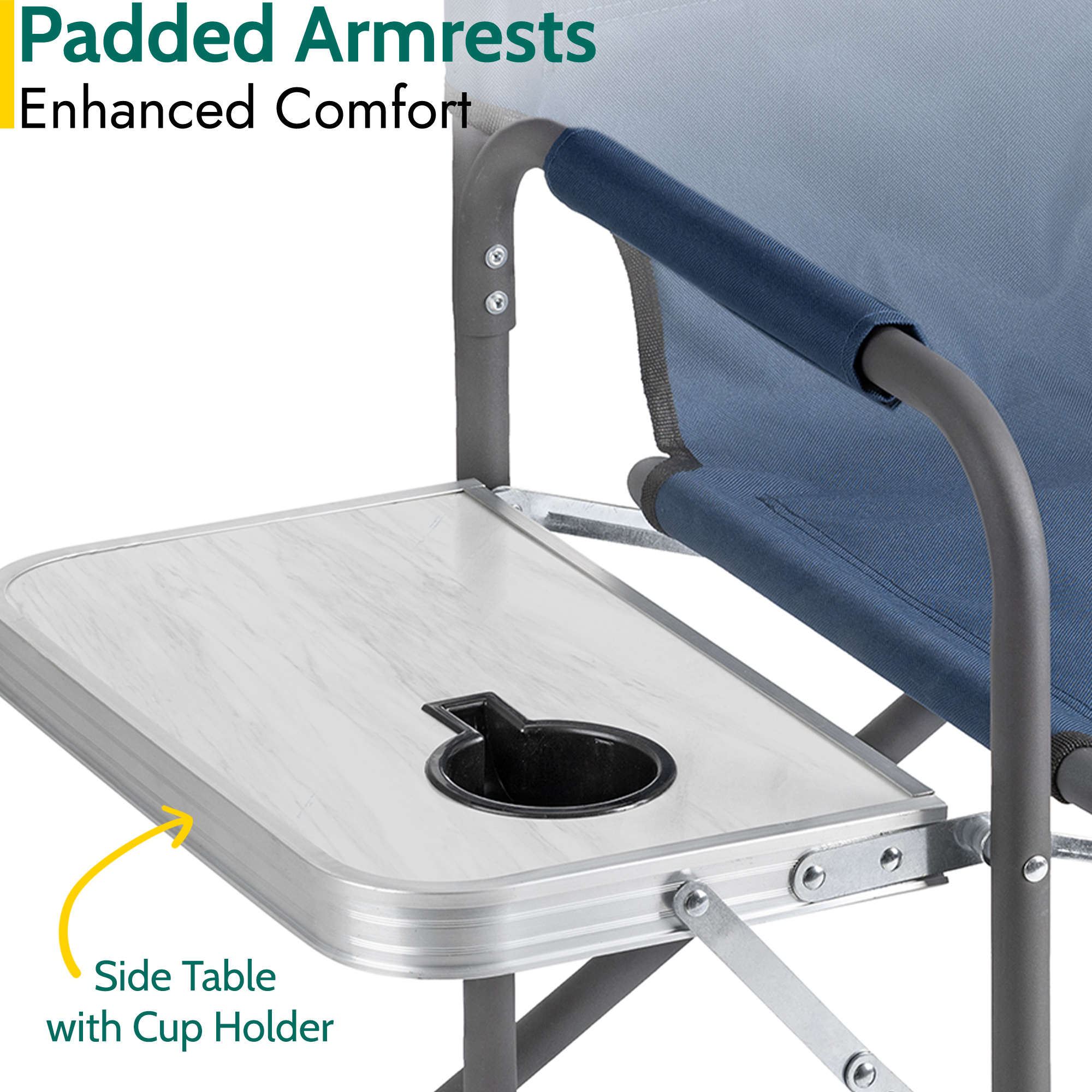 Folding Directors Chair With Side Table | eBay UK