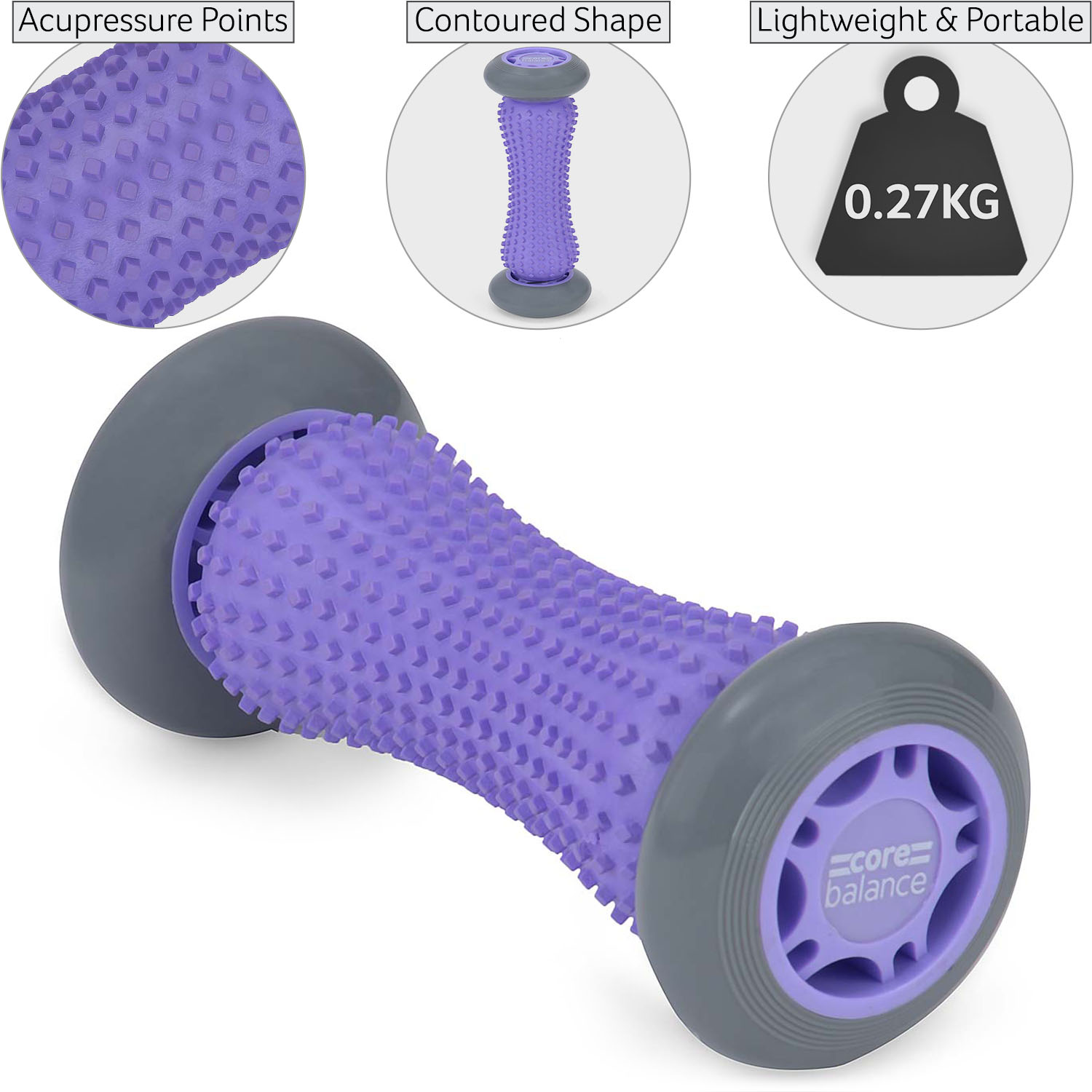 Foot Roller Massager Reflexology Feet Massage Plantar Fasciitis Core ...